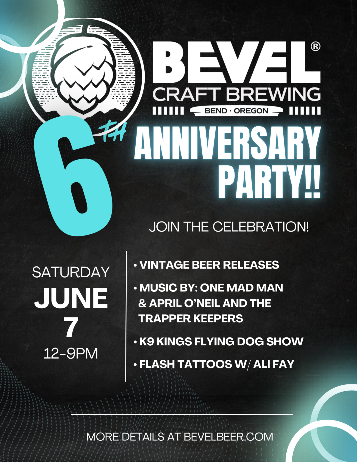 6th Anniversary Party - Bevel Craft Brewing